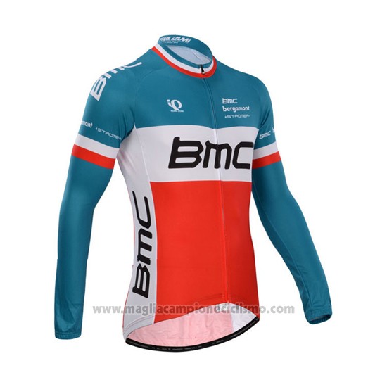 2014 Abbigliamento Ciclismo BMC Campione Italia Blu e Arancione Manica ...